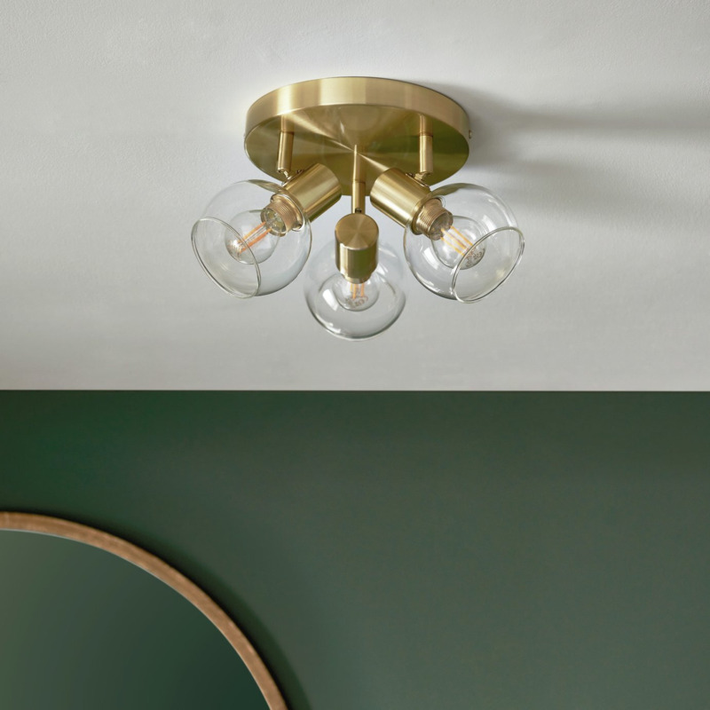 Shore Light Lucci Steel 3 Light Round Spotlight - Gold&Clear by Habitat ...