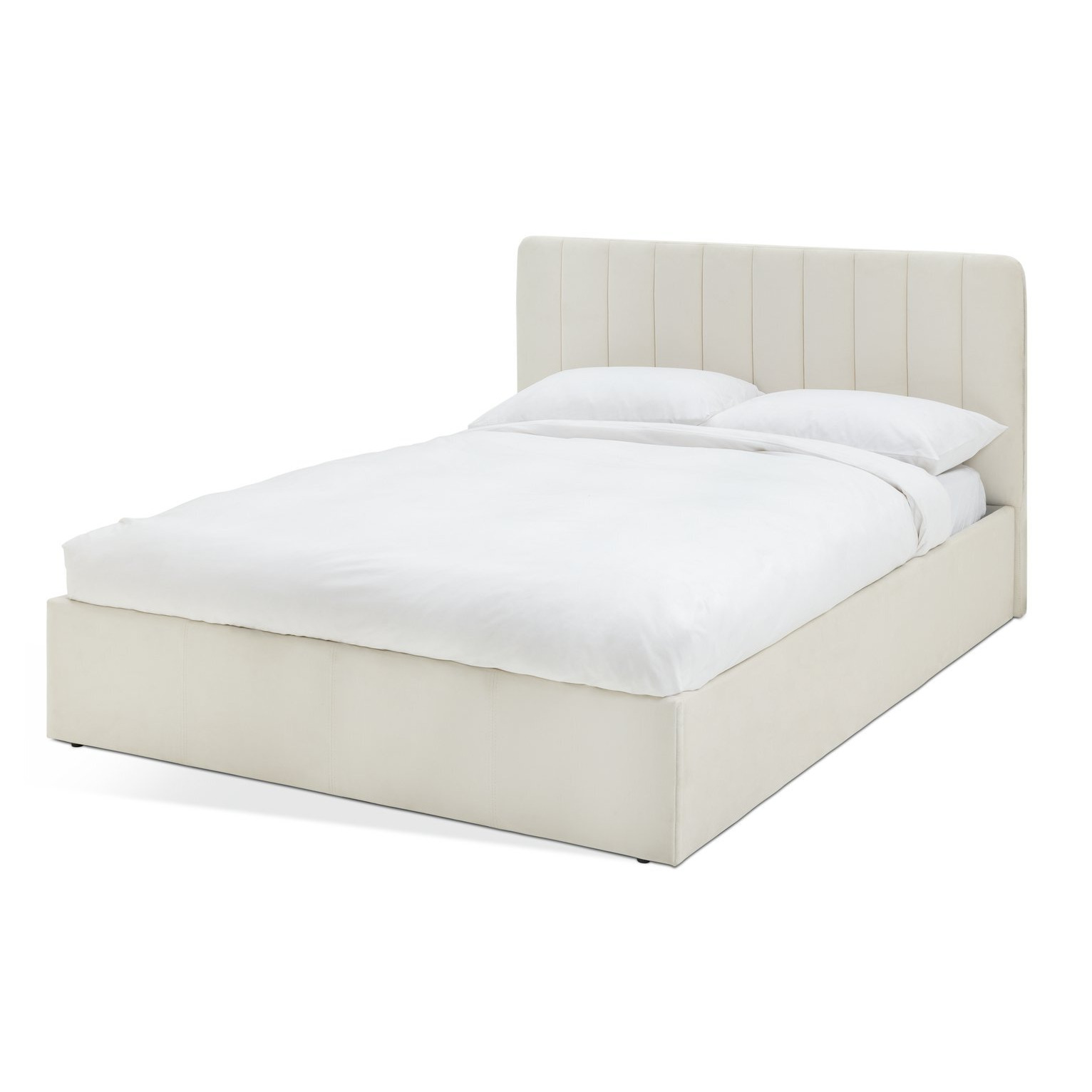 Habitat Pandora Double Ottoman Bed Frame - Cream by Habitat | ufurnish.com