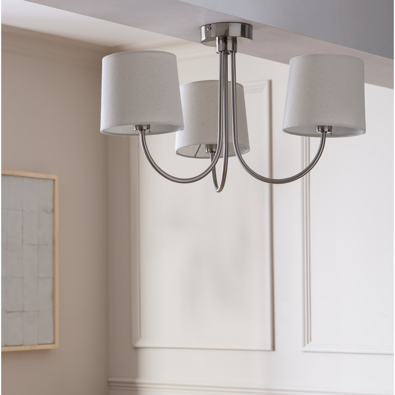 Habitat Modern Country Steel Ceiling Light - Natural&Chrome by Habitat ...