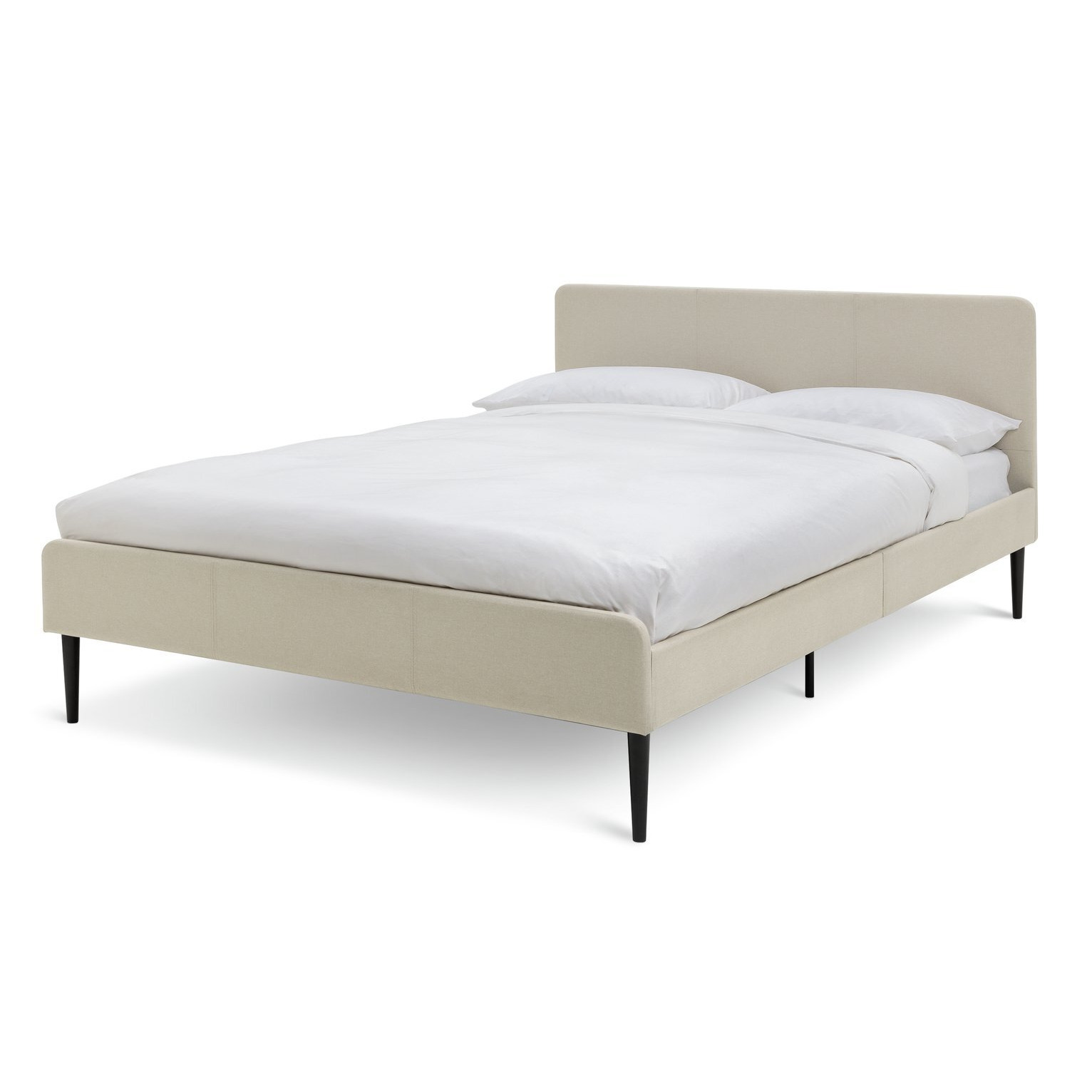 Habitat Kristopher Double Fabric Bed Frame - Cream by Habitat ...