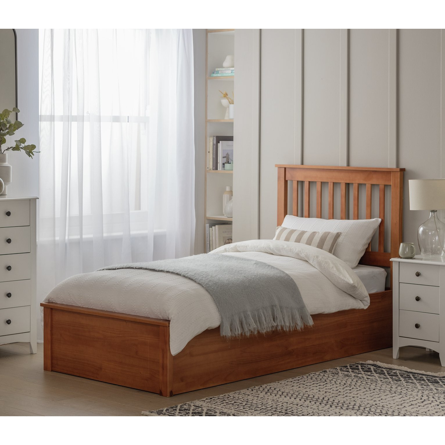 Habitat Aspley Single Ottoman Bed Frame - Oak Stain by Habitat ...