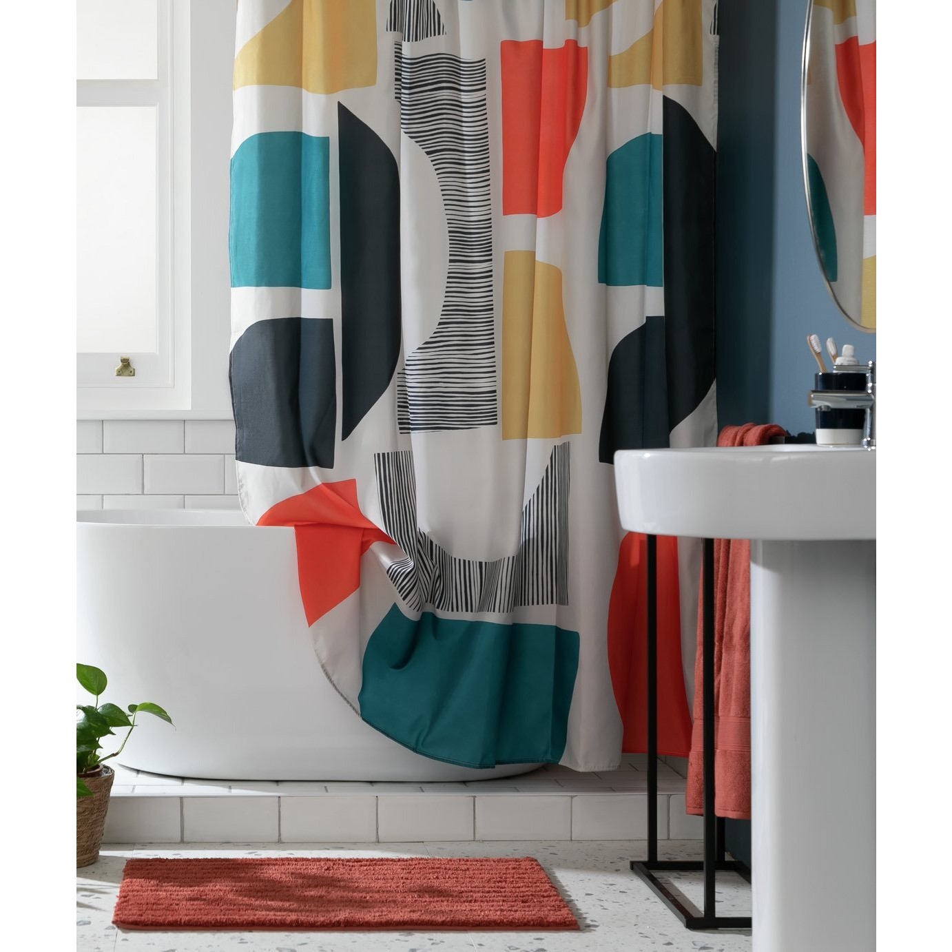 Habitat Panel Shower Curtain with anti-bacterial finish by Habitat ...