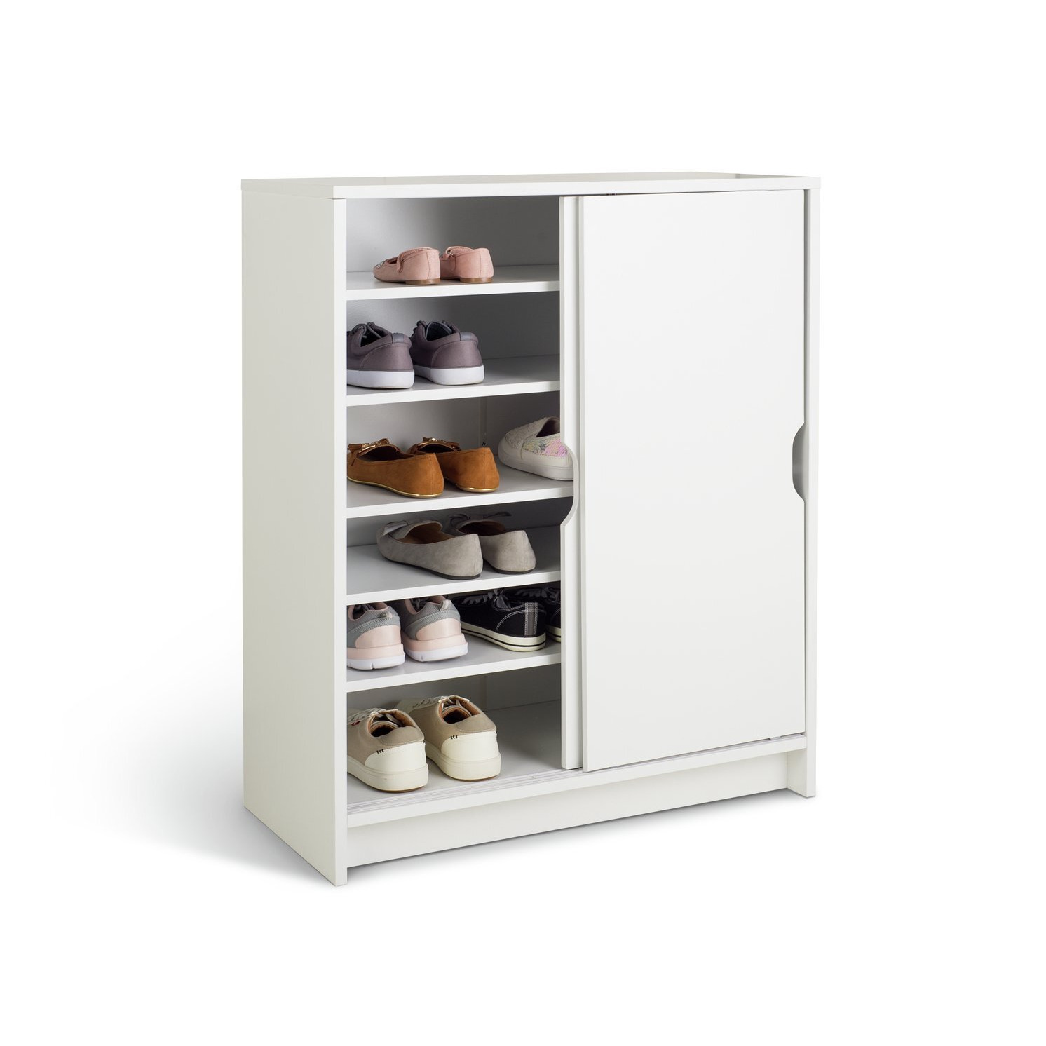 Habitat Chloe 2 Door Shoe Storage Cabinet - White by Habitat | ufurnish.com