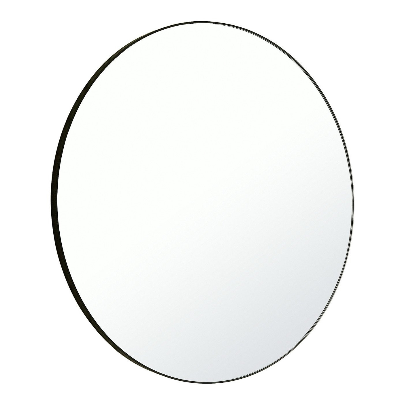 Habitat Patsy Large Round Metal Mirror - Black by Habitat | ufurnish.com