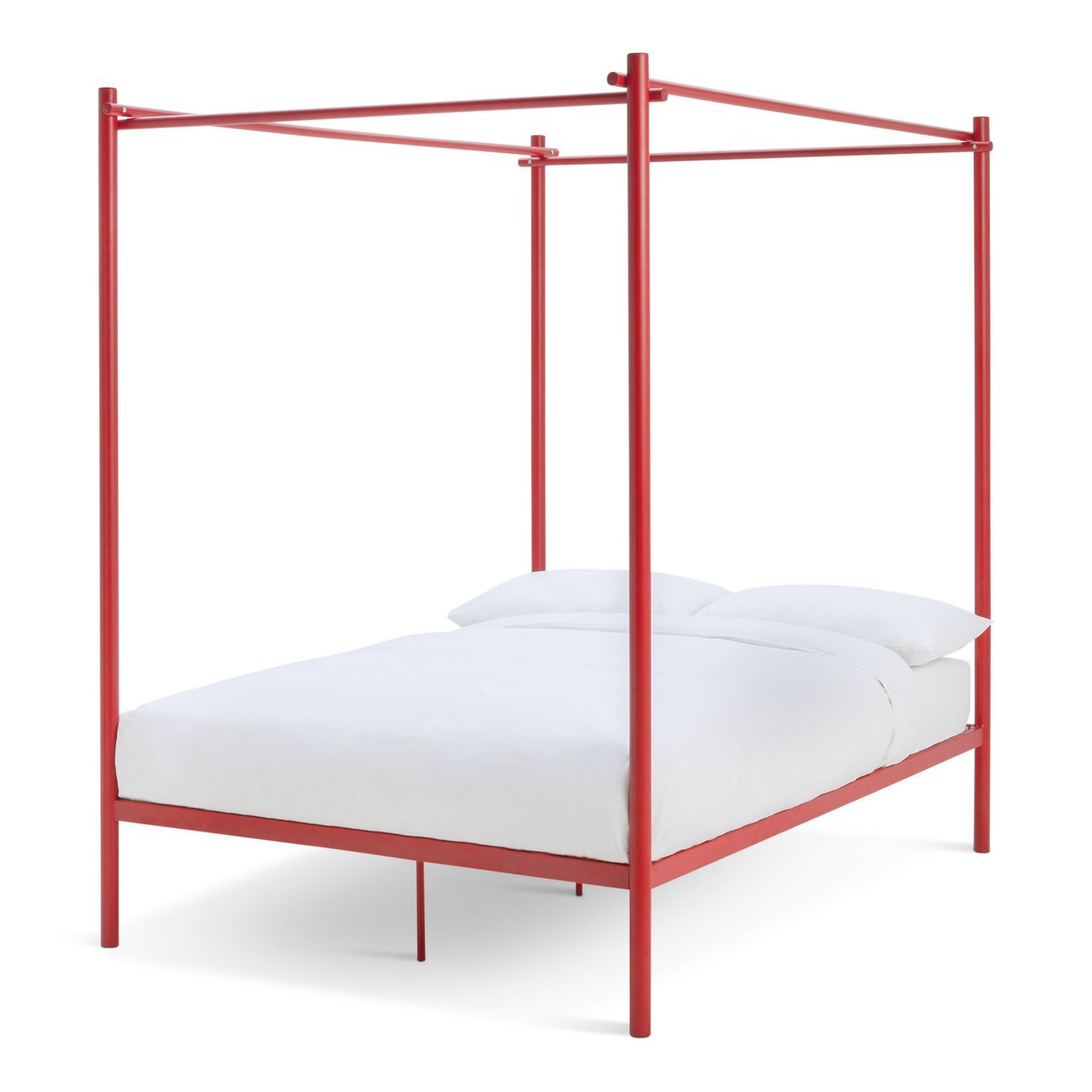 Habitat 60 Akari 4 Poster Kingsize Metal Bed Frame Red by Habitat ufurnish