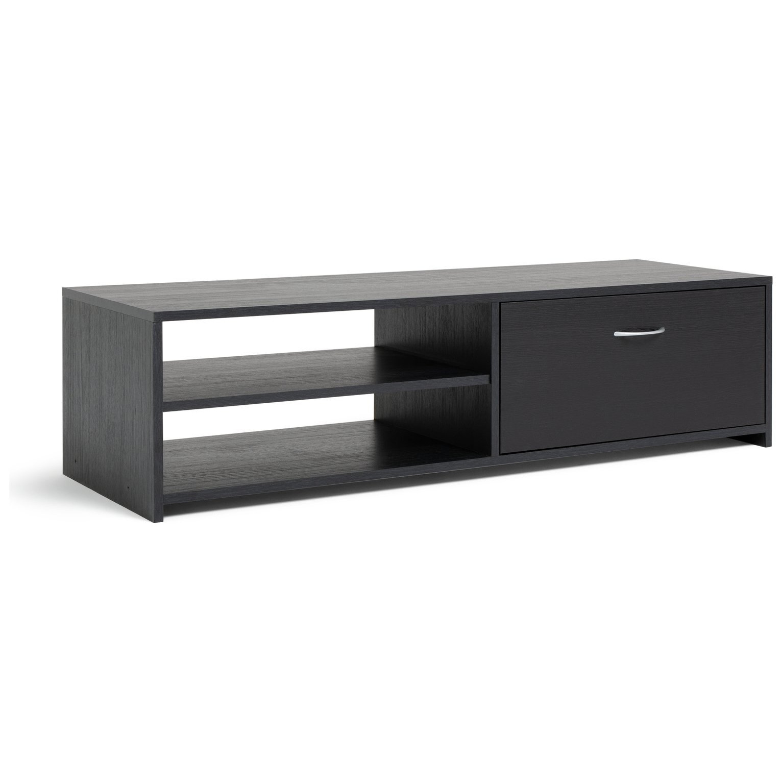 Habitat Squares 1 Drawer TV Unit - Black by Habitat | ufurnish.com
