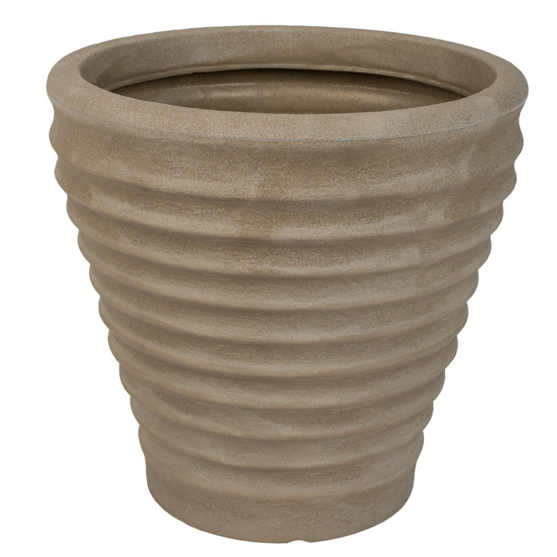 Strata 43cm Moroccan Planters Stone - Set of 2 by Habitat | ufurnish.com