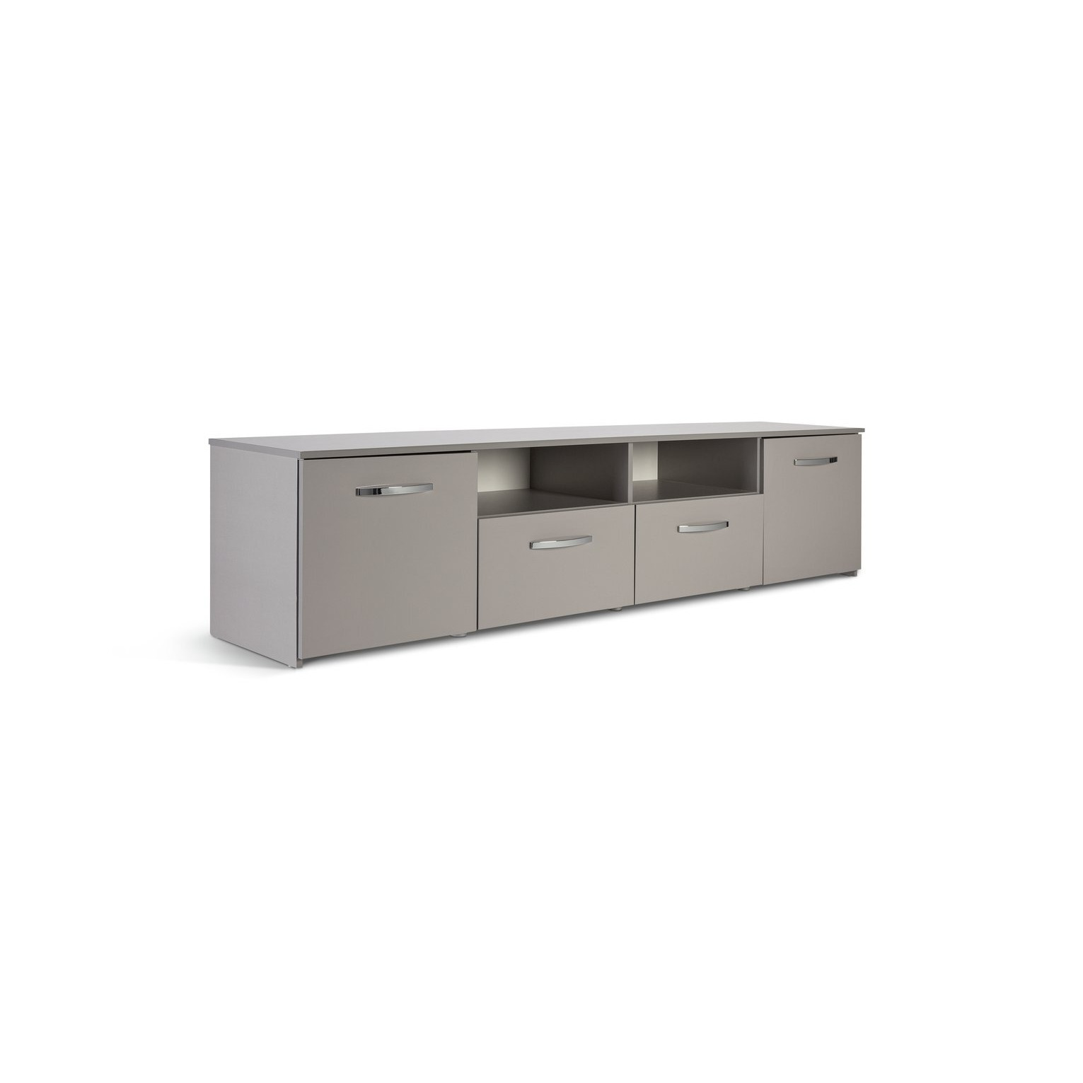 Habitat Hayward 2 Door TV Unit - Gloss Grey by Habitat | ufurnish.com