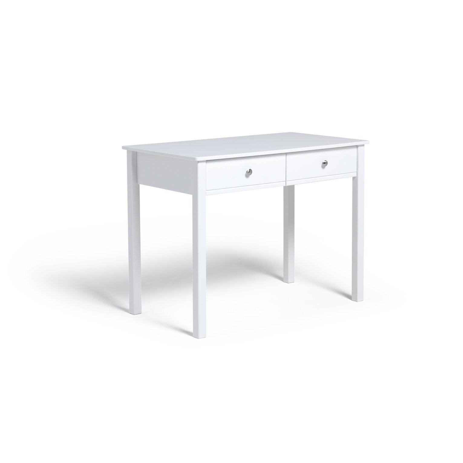Habitat Brooklyn 2 Drawer Desk - White by Habitat | ufurnish.com
