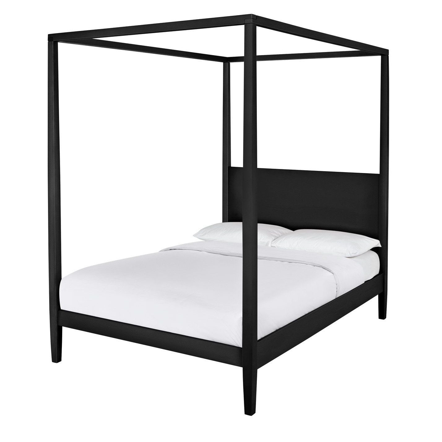 Habitat Blissford Four Poster Double Wooden Bed Frame -Black by Habitat ...