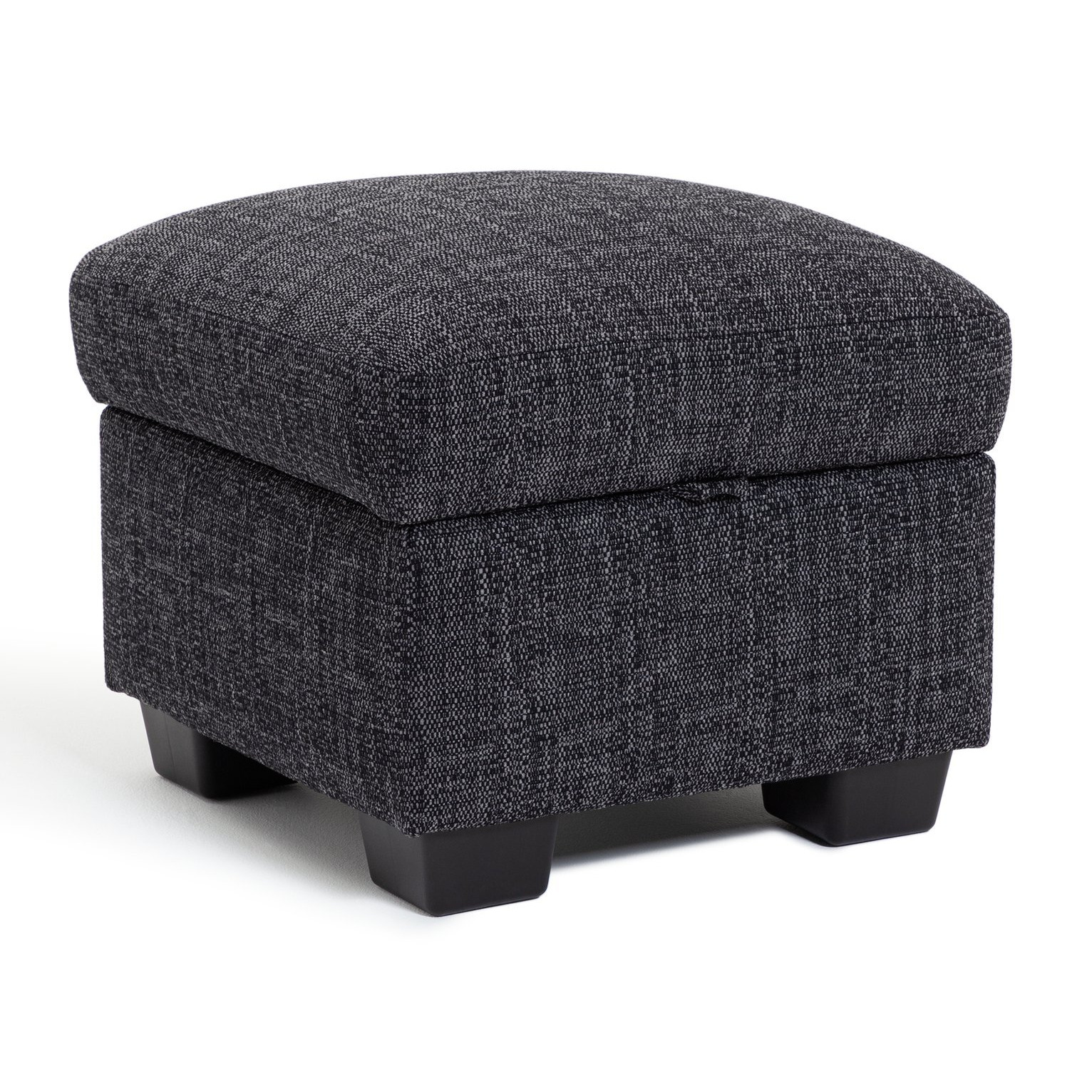 Habitat Lisbon Fabric Storage Footstool - Charcoal by Habitat ...