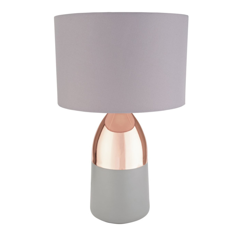Argos Home Pluto Touch Table Lamp - Copper & Grey by Habitat | ufurnish.com