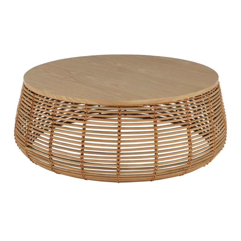 Habitat Hazel Rattan Round Coffee Table - Natural by Habitat | ufurnish.com