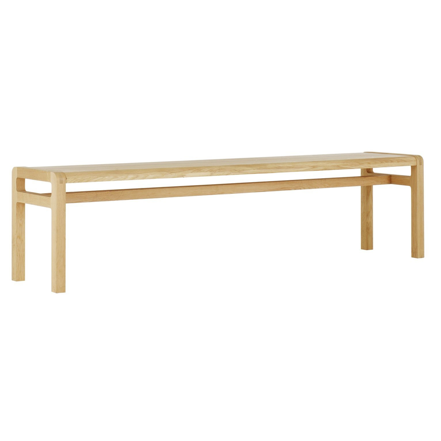 Habitat Radius 4 Seater Solid Oak Dining Bench - Oak by Habitat ...