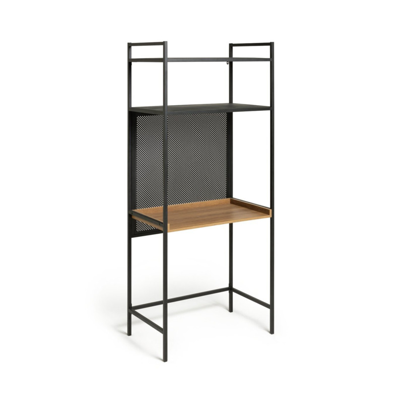 Habitat Turner 2 Shelf Office Desk - Black by Habitat | ufurnish.com