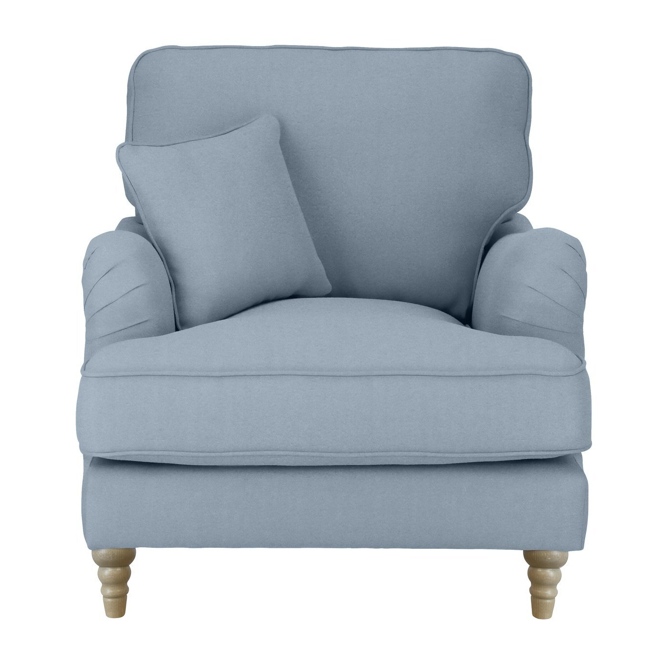 Habitat Matilda Velvet Armchair - Light Blue by Habitat | uFurnish.com