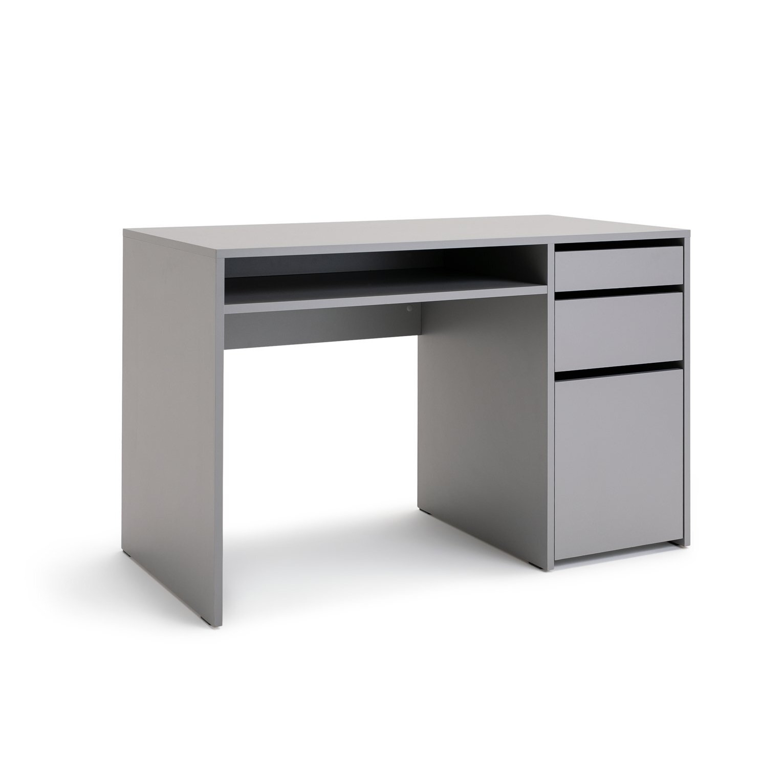 Habitat Pepper 2 Drawer Pedestal Desk - Grey by Habitat | ufurnish.com
