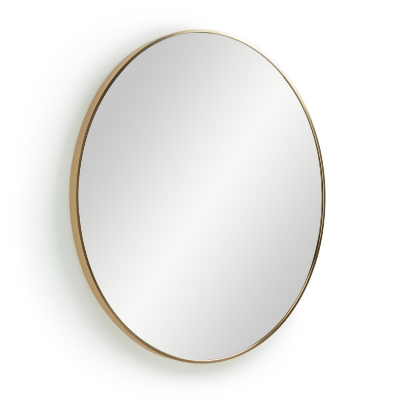 Habitat Katun Metal Round Wall Mirror - Gold by Habitat | ufurnish.com