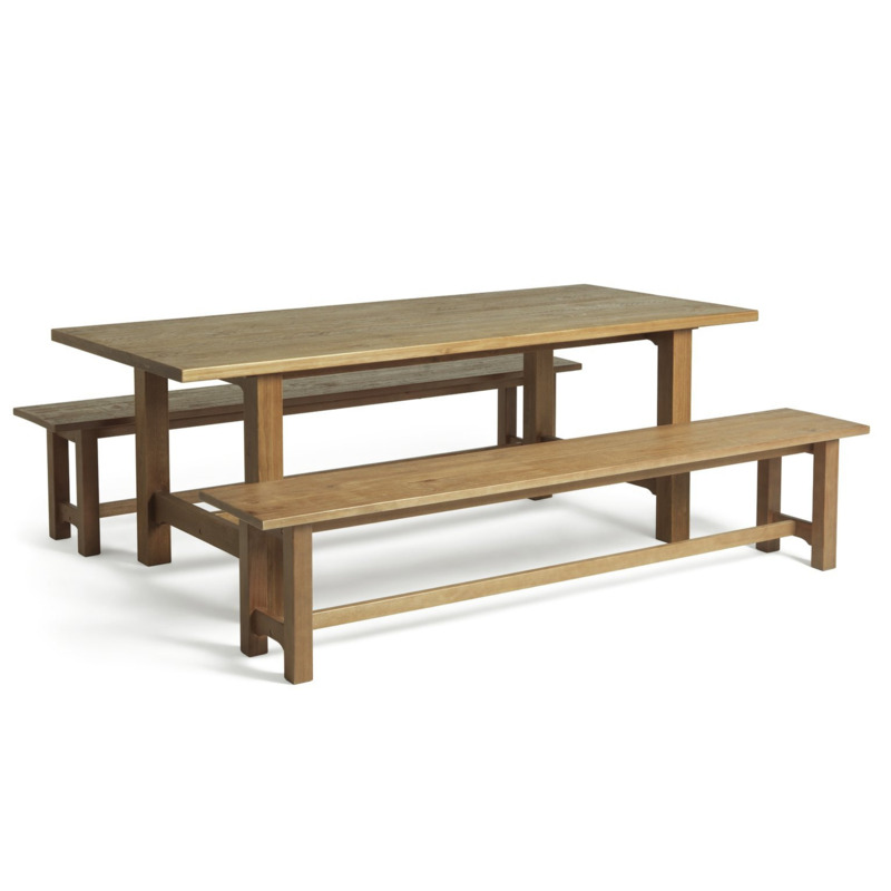 Habitat Denver Solid Wood Dining Table & Bench Set - Pine by Habitat ...