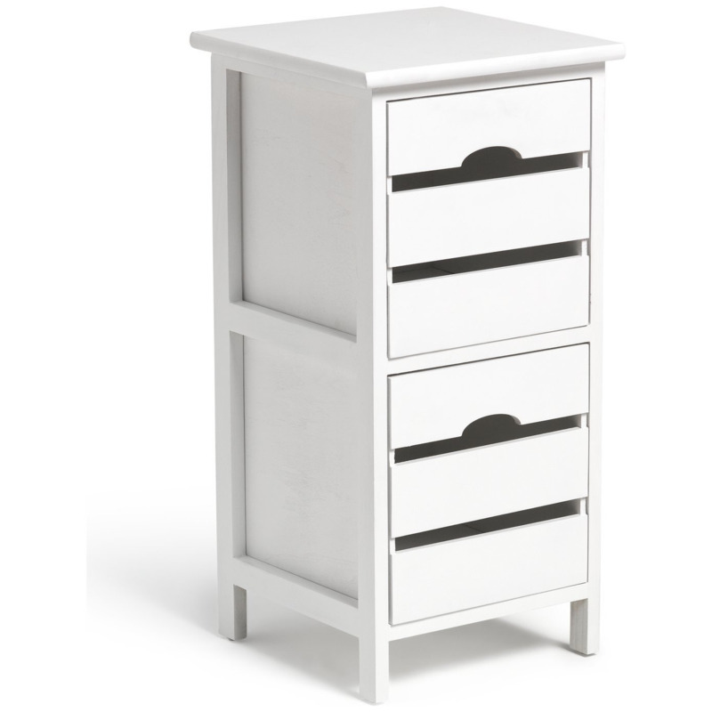Habitat 2 Drawer Crate Storage Unit - White by Habitat | ufurnish.com