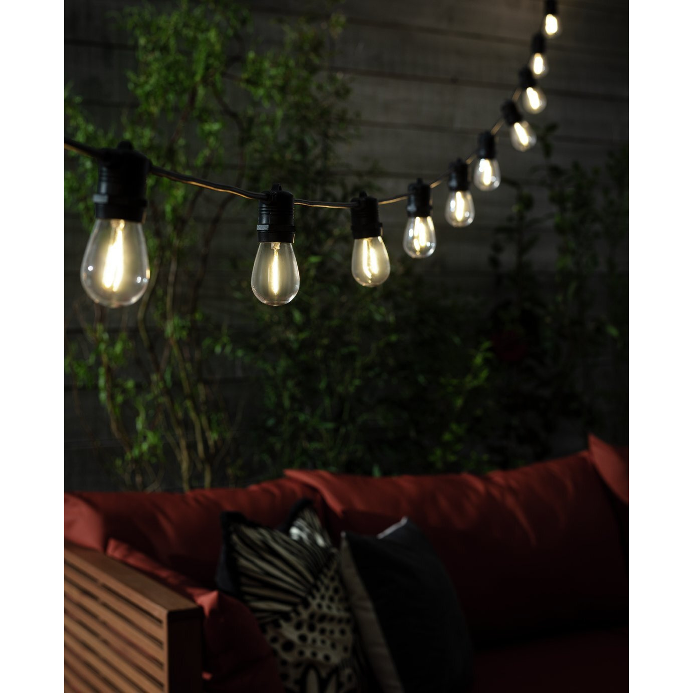 Habitat Warm White Filament Bulb Festoon Lights by Habitat | ufurnish.com