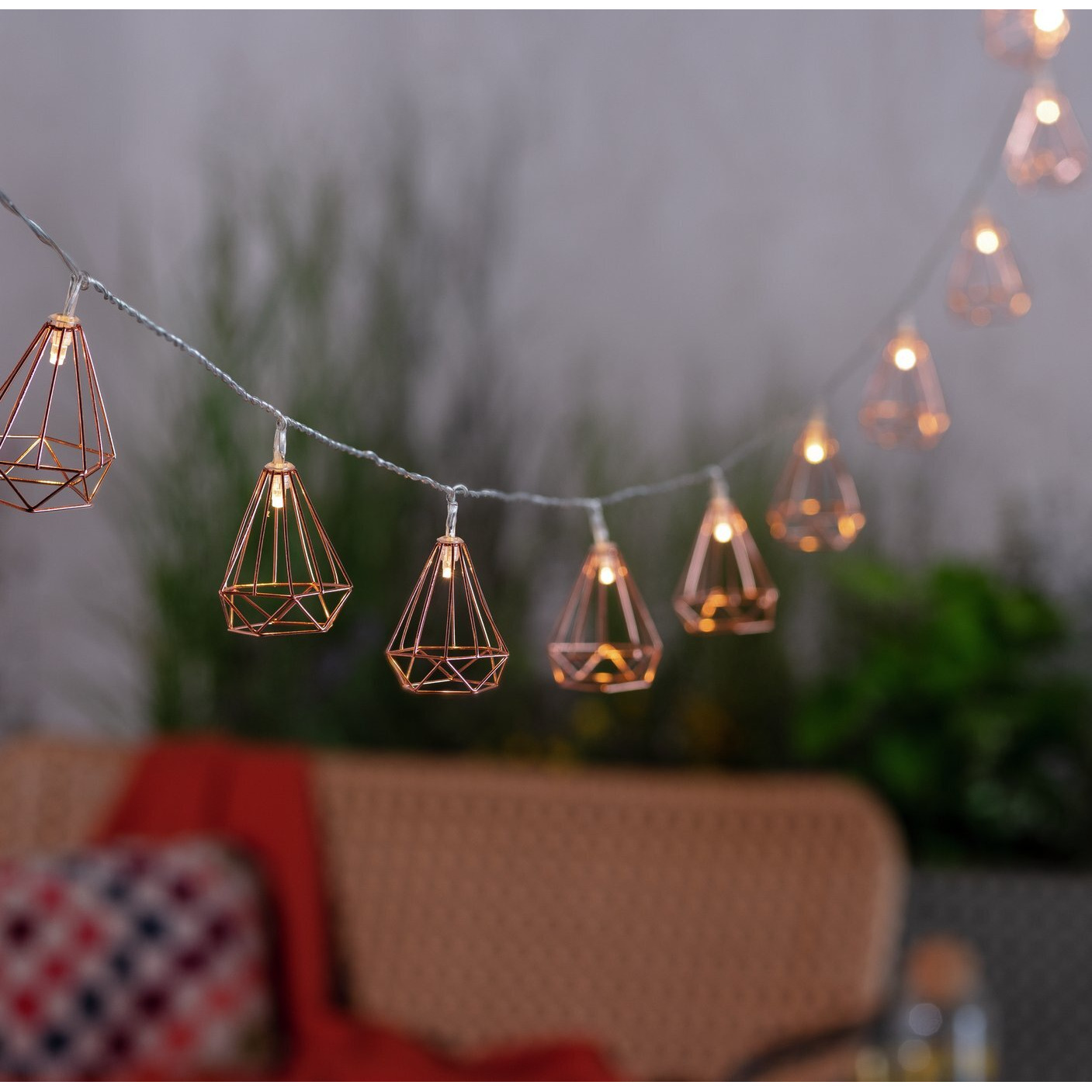 Habitat Warm White Geo Pendant Solar LED String Lights by Habitat ...