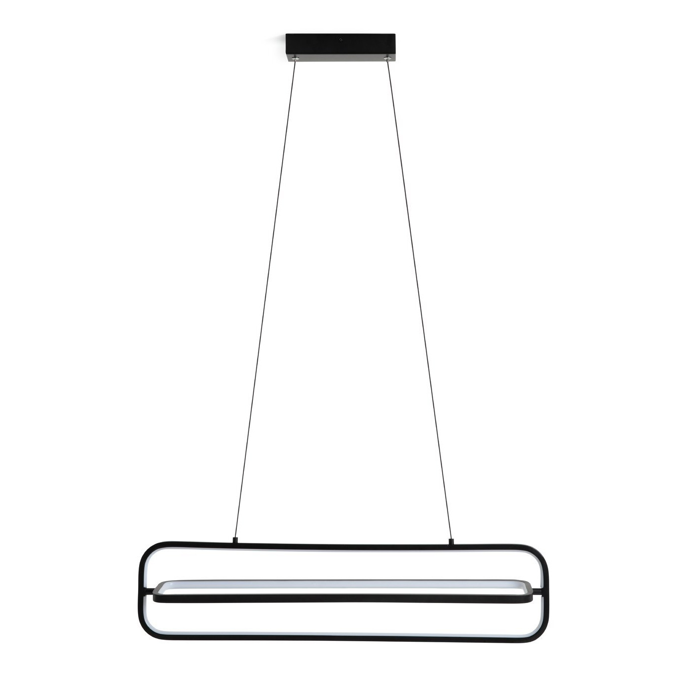Habitat Metal LED Bar Pendant Light - Black by Habitat | ufurnish.com
