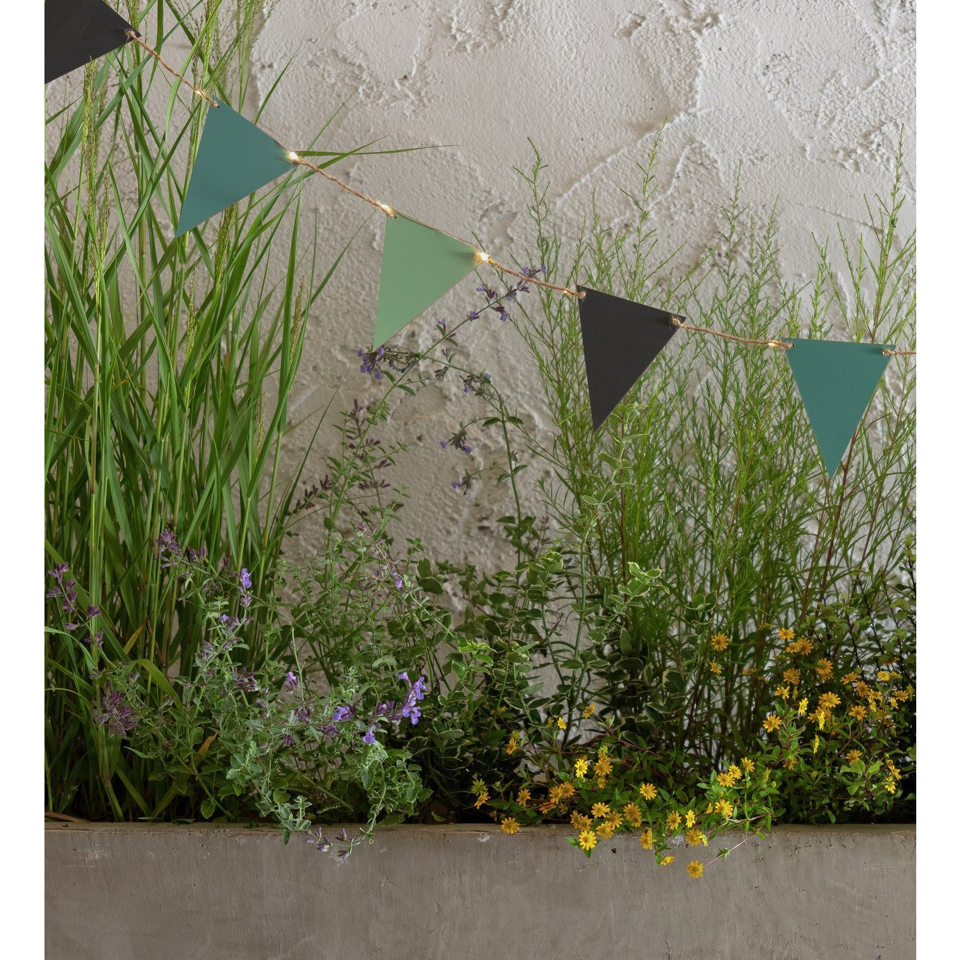 Habitat Warm White Solar Bunting LED String Lights by Habitat ...