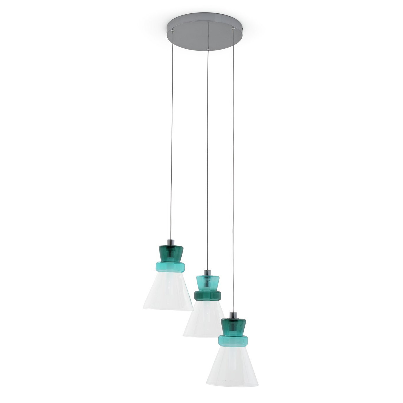 Habitat Vivian Glass 3 Light LED Ceiling Light - Green by Habitat ...