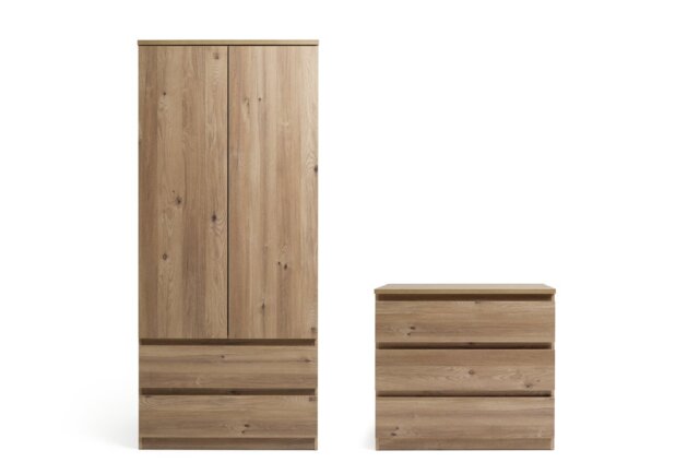 Habitat Jenson 2 Piece 2 Door Wardrobe Set - Oak Effect by Habitat ...