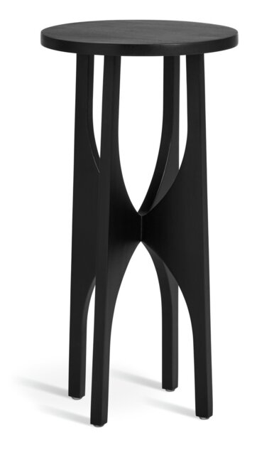 Habitat Mid Century Pedestal Side Table - Black by Habitat | ufurnish.com