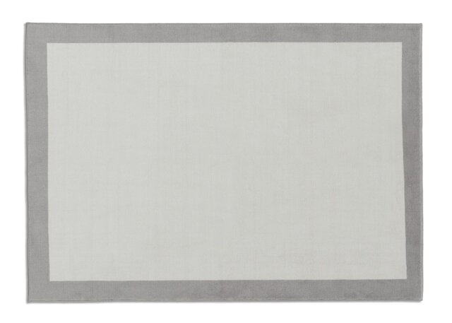 Habitat Plain Border Grey Cut Pile Rug - 170x120cm by Habitat ...