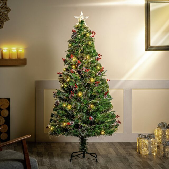 Premier Decorations 4ft Fibre Optic Christmas Tree by Habitat ...