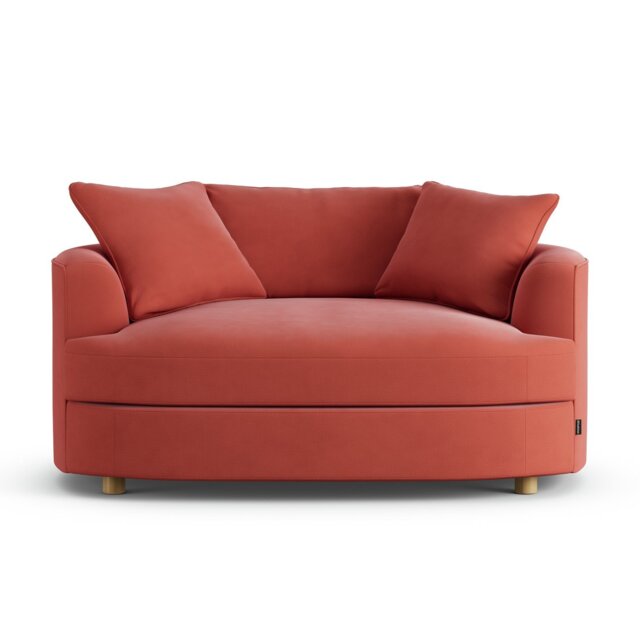 Habitat Sacha Fabric Cuddle Chair - Papaya - Ash Leg by Habitat ...