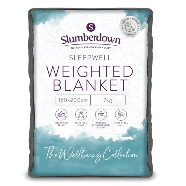 Slumberdown Wellbeing Weighted Adults Blanket - 7kg by Habitat ...