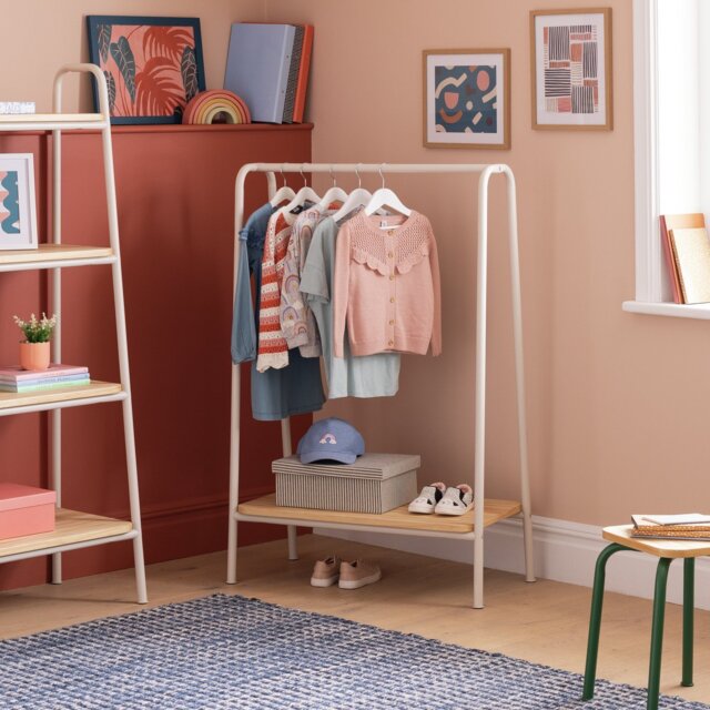 Habitat Kids Monty Clothes Rails - Light Grey by Habitat | ufurnish.com