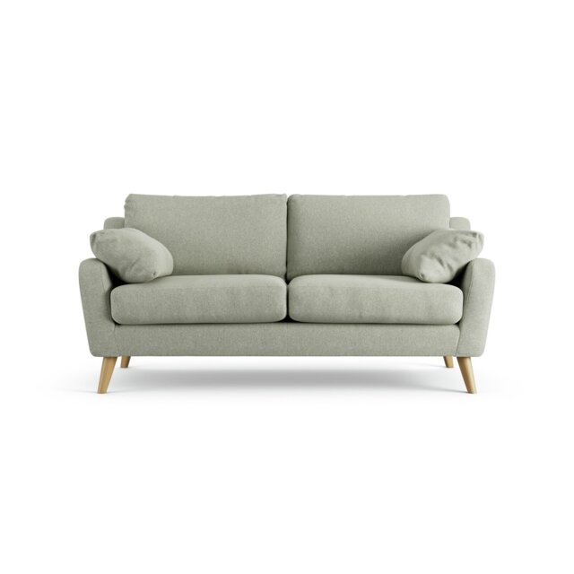 Habitat Ivor Fabric 3 Seater Sofa - Sage Green - Ash Leg by Habitat ...