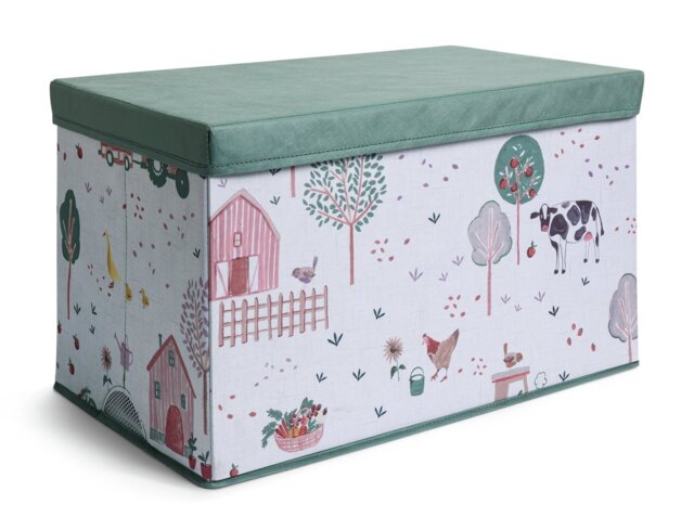 Habitat Kids Bertie Foldable Box - Green by Habitat | ufurnish.com