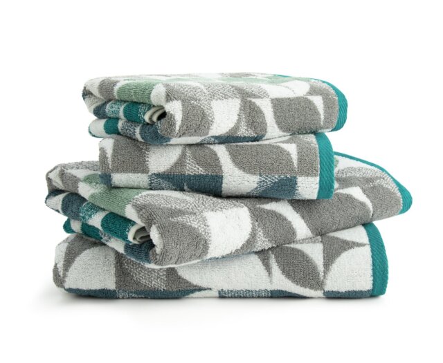 Habitat Geo Shape 4 Piece Towel Bale - Blue & Grey by Habitat ...