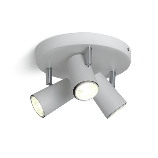 Habitat 3 Light Spotlight Plate - Matt White by Habitat | uFurnish.com