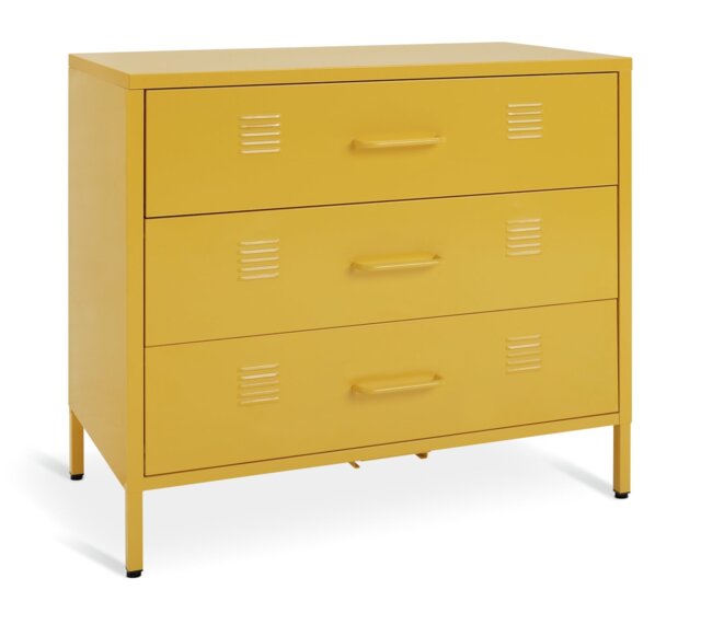 Habitat Stevie 3 Drawer Chest - Mustard by Habitat | uFurnish.com