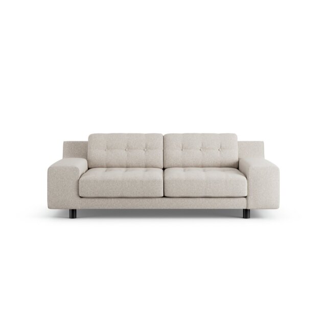 Habitat Hendricks Fabric 3 Seater Sofa - Natural - Black Leg by Habitat ...