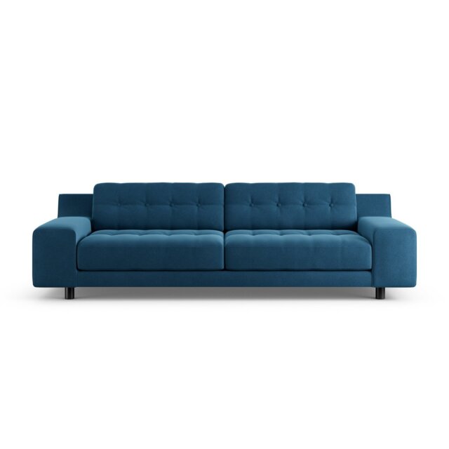 Habitat Hendricks Velvet 4 Seater Sofa - Ink Blue- Black Leg by Habitat ...