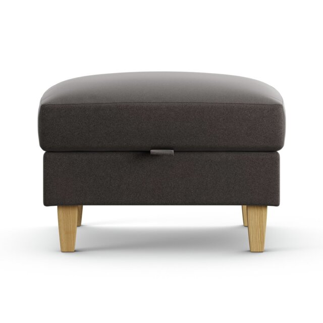 Habitat Flint Velvet Storage Footstool - Slate Grey by Habitat ...