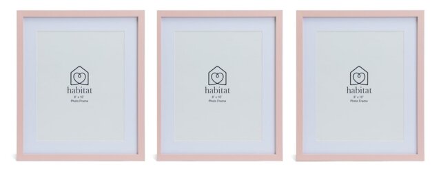 """Habitat 3 Pack Pink Wooden Picture Frames - 8x10""""""" by Habitat ...