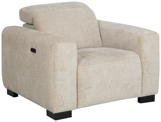 Habitat Reggie Fabric Recliner Chair - Beige by Habitat | ufurnish.com