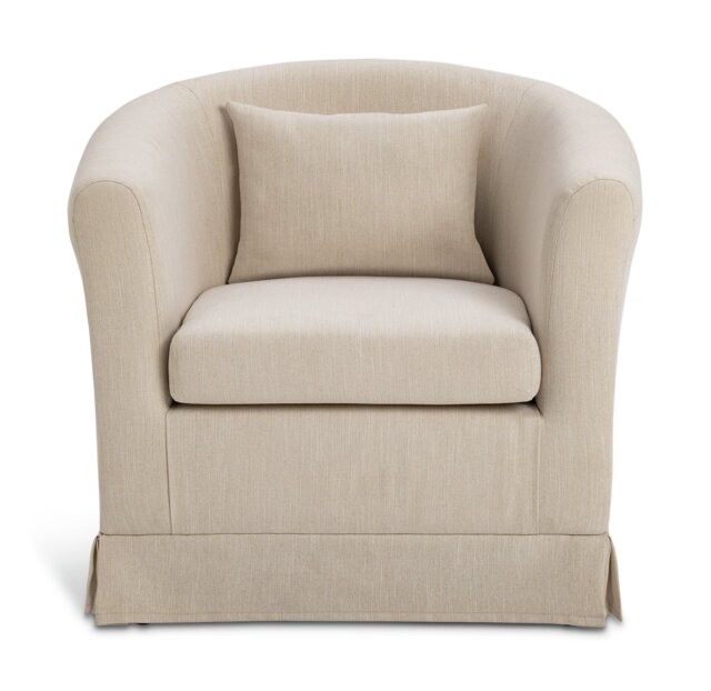 Habitat Larissa Fabric Tub Chair - Natural by Habitat | ufurnish.com
