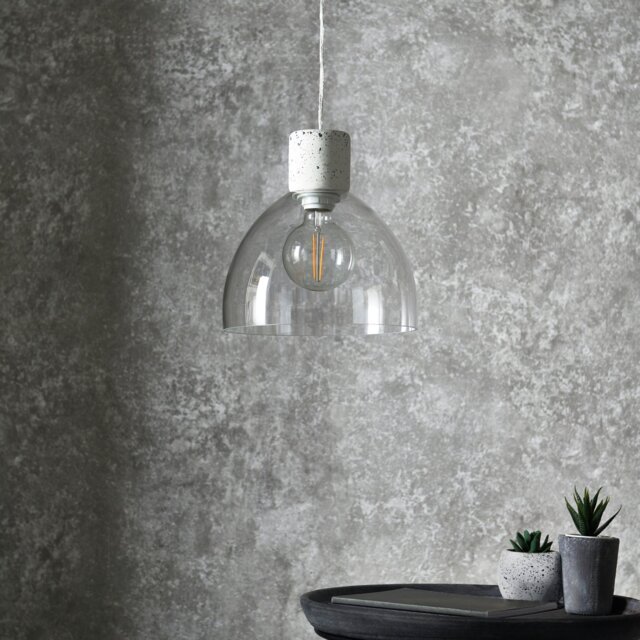 Shore Light Malia Glass Pendant Light - Clear by Habitat | ufurnish.com