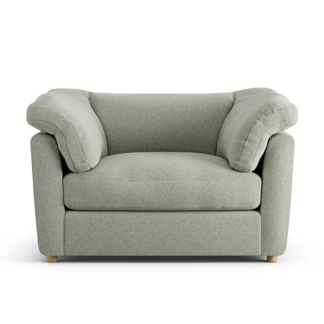 Habitat Wynn Fabric Cuddle Chair - Sage Green - Ash Leg by Habitat ...