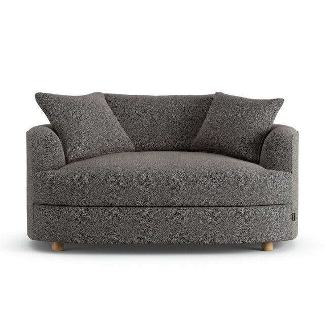 Habitat Sacha Fabric Cuddle Chair - Charcoal - Ash Leg by Habitat ...